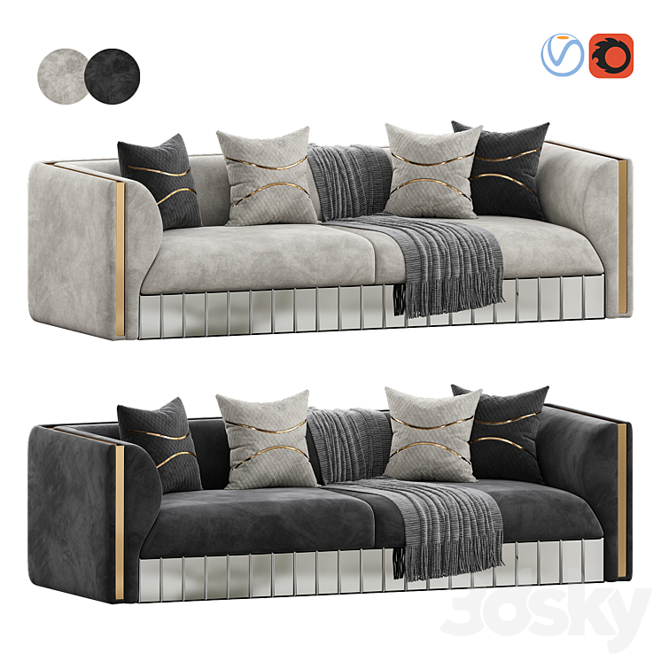 Vegas Sofa by Medusa Home - Sofa - 3D model