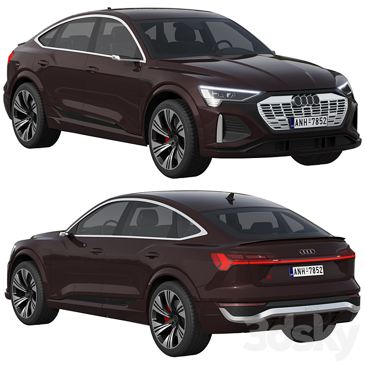 Audi Q8 Sportback e-tron - Ground Transport - 3D model