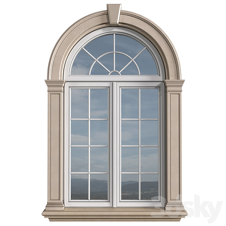 Arc Classical frame Window.Arched Window in classic style - Windows ...
