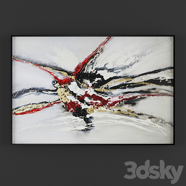 Collection of paintings N337 - Frame - 3D model