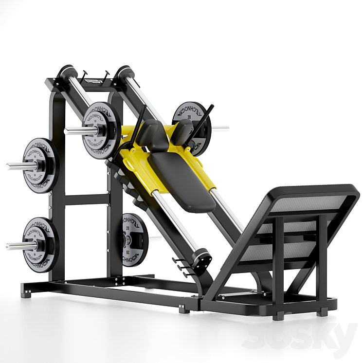 Gym_Equipment_Fitness_Pure_Hack_Squat - Sports - 3D model