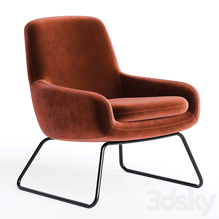 COCO Sled base armchair - Arm chair - 3D model