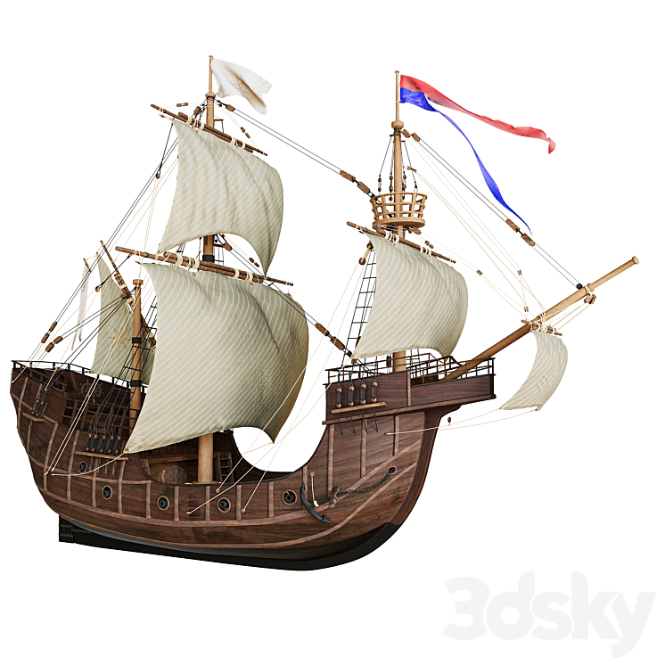 Ship Santa Maria - Water Transport - 3D model