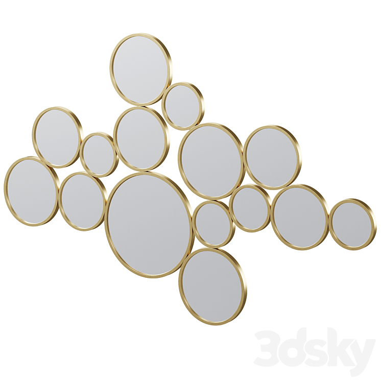Mirror Bubble Brass by Kare Design - Mirror - 3D model