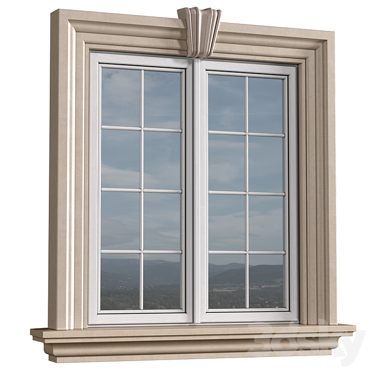 Facade Window in a classic style - Windows - 3D model