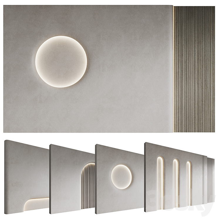 Arc panel set - Other decorative objects - 3D model
