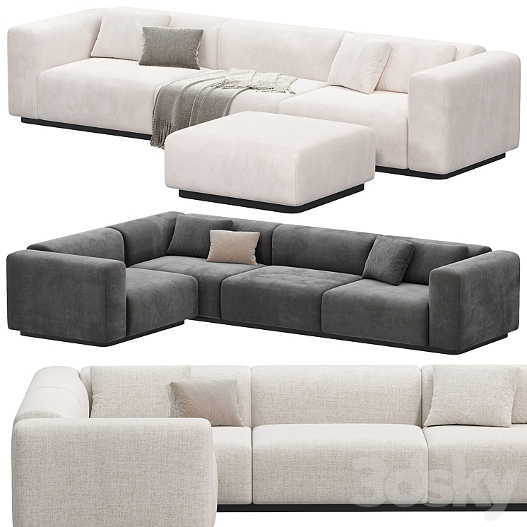 Soft Modular Sofa by Vitra 5, sofas - Sofa - 3D model