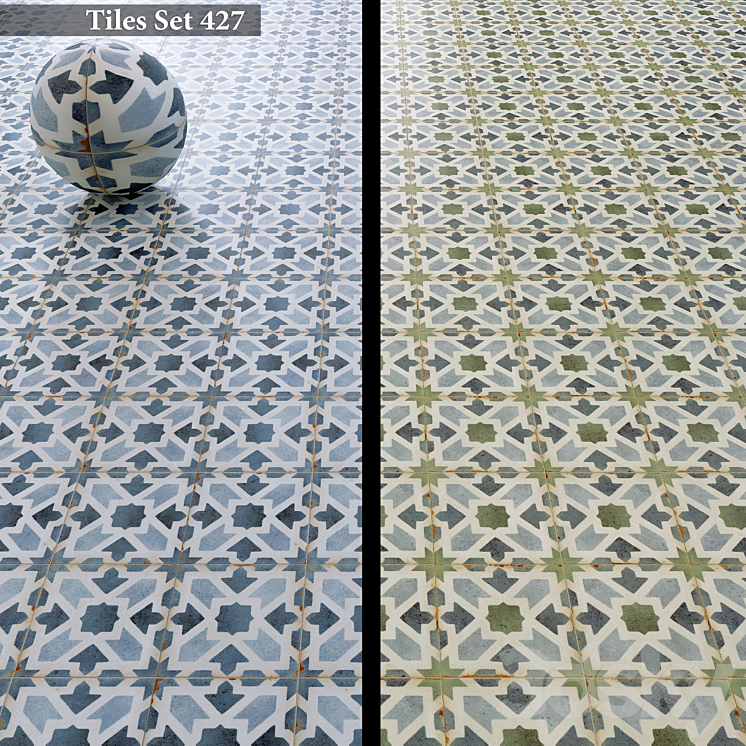 Tiles set 427 - Tile - 3D model