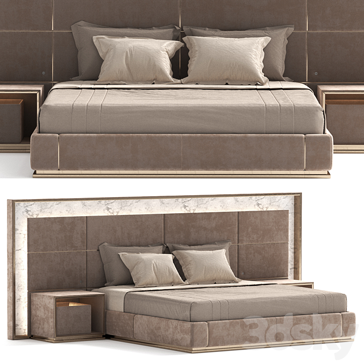 Visionnaire Aubade Bed - Bed - 3D model