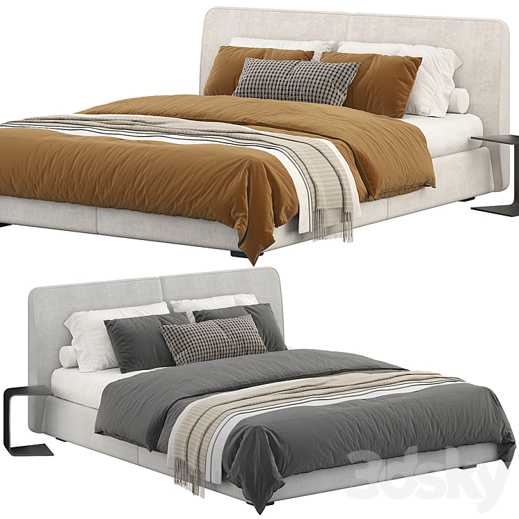Fluo Markurio bed - Bed - 3D model