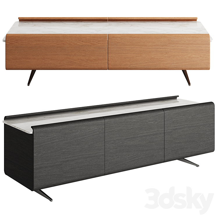Flexform Earl Nightstand - Sideboard & Chest of drawer - 3D model