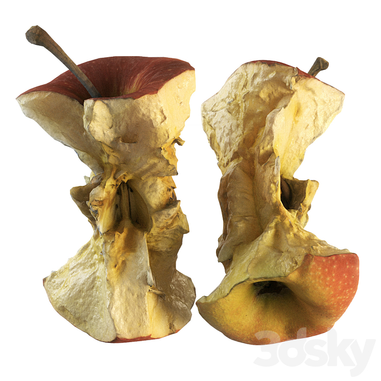 4k apple core - Food and drinks - 3D model
