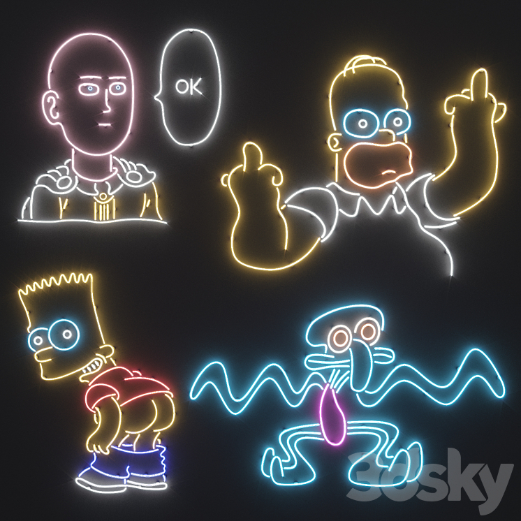 Neon Set 31 - Neon - 3D model