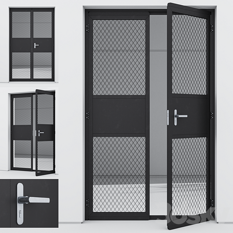 Aluminum door 27 - Doors - 3D model