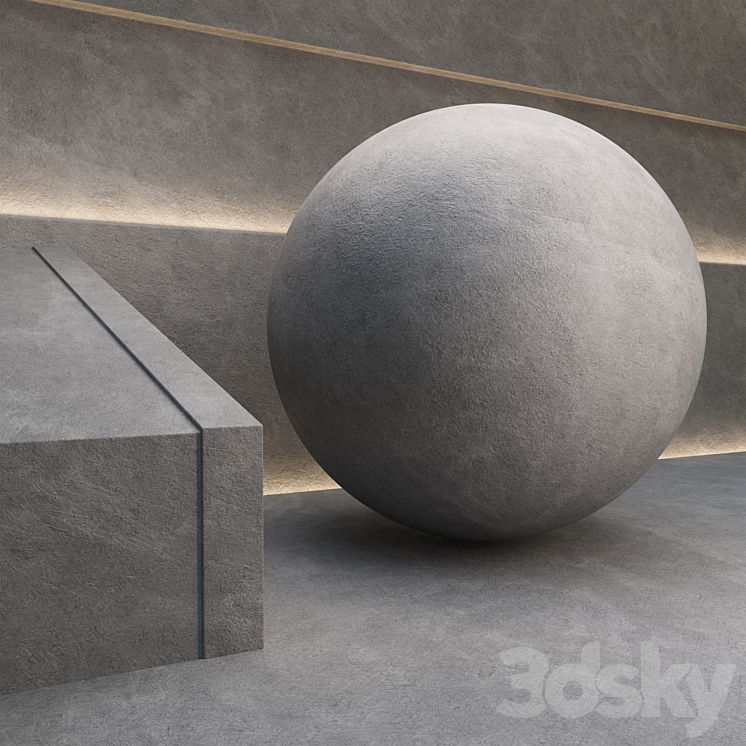Plaster Material 15 - Stone - 3D model