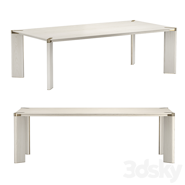 Ottanta Rectangular Dining Table - Table - 3D model