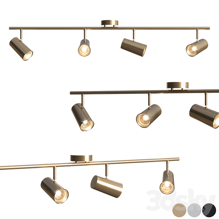 Adams Spotlight Bar - Technical lighting - 3D model