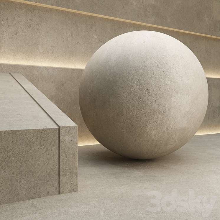 Plaster Material 16 - Stone - 3D model
