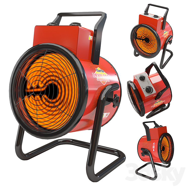 Industrial Electric Fan Heater - Miscellaneous - 3D model