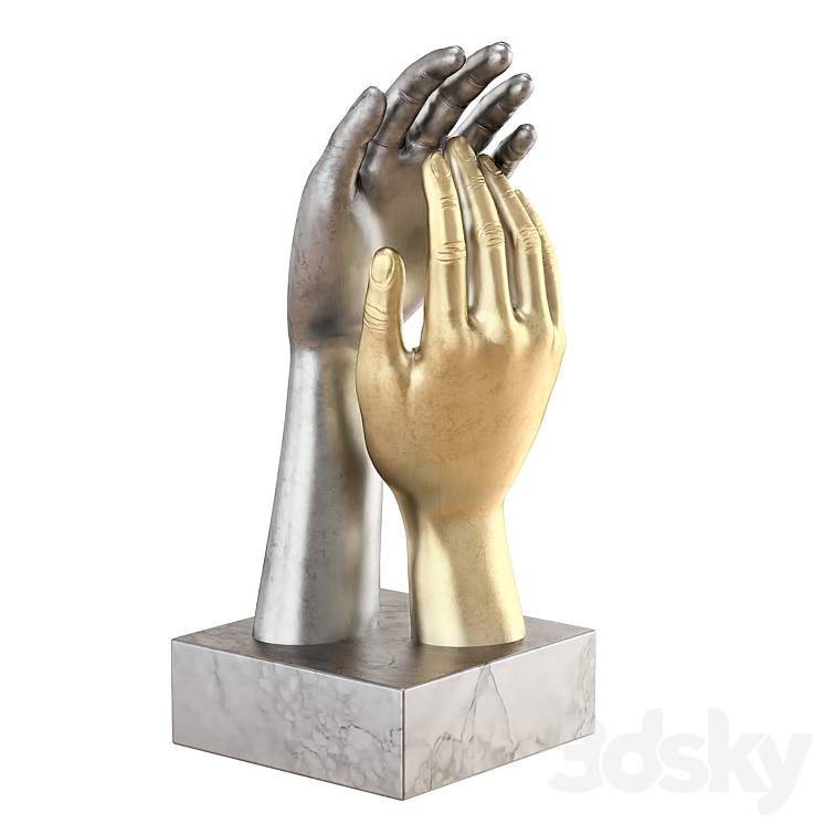 Decorative figurine of hands - Sculpture - 3D model