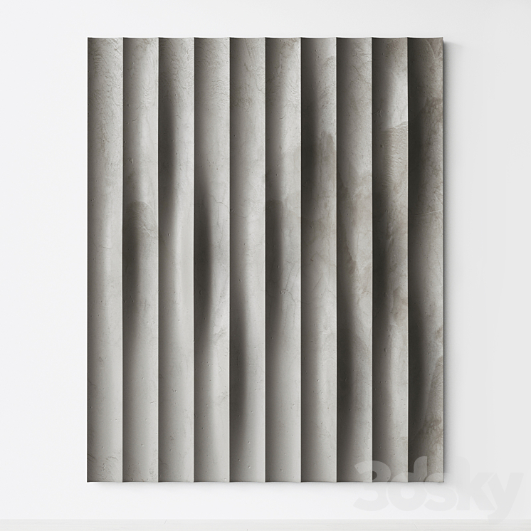 Abstract composition. Relief. Plateau. sixteen - 3D panel - 3D model
