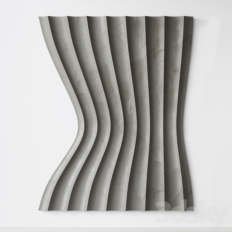 Abstract composition. Relief. Plateau. eighteen - 3D panel - 3D model
