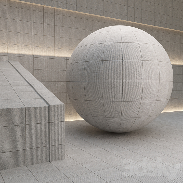 Plaster Material 18 - Stone - 3D model