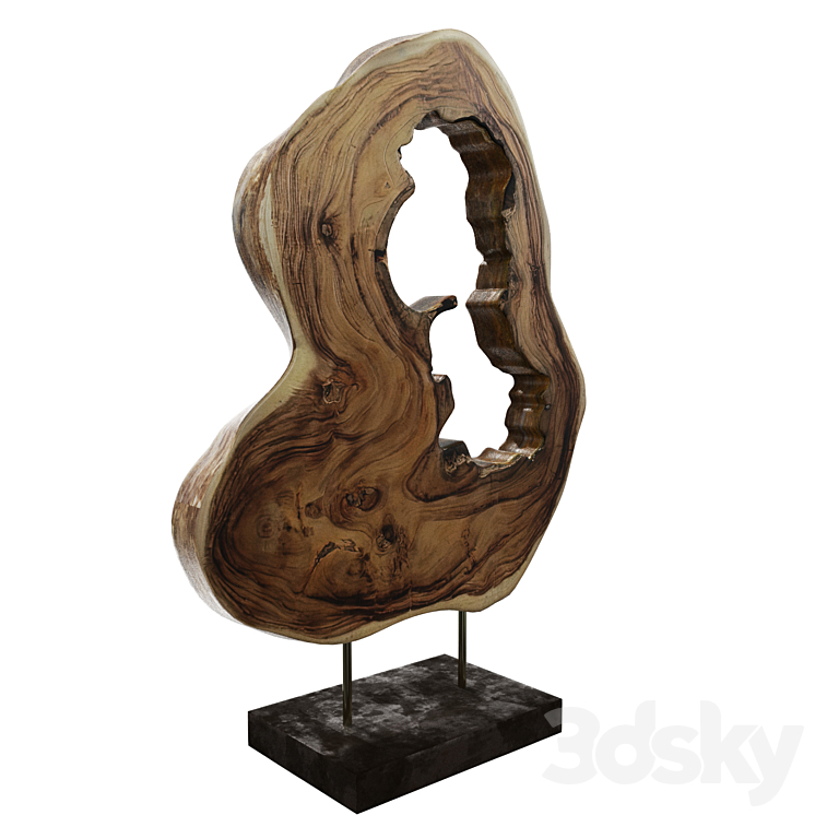 Wooden Slab Decor - Sculpture - 3D model