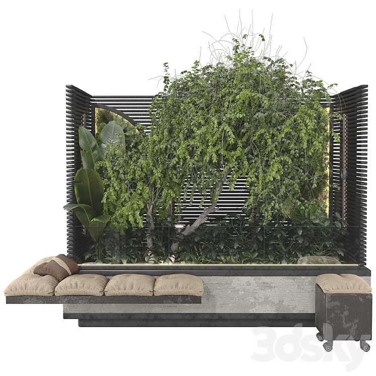 Backyard and Landscape Set Bush and Tree _ Collection 61 - Outdoor - 3D ...