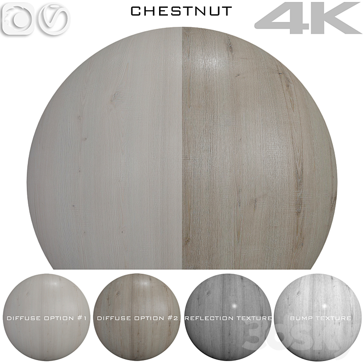 Texture Chestnut №1 - Wood - 3D model