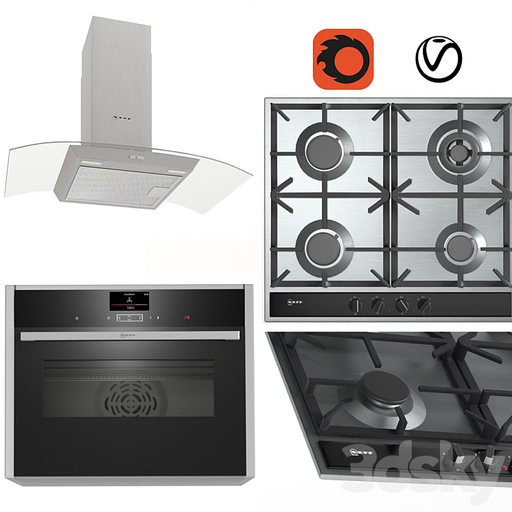 Neff Appliance Set 02 - Kitchen appliance - 3D model