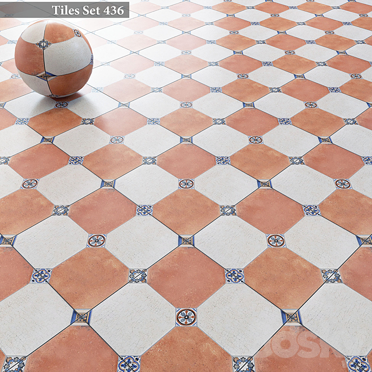 Tiles set 436 - Tile - 3D model