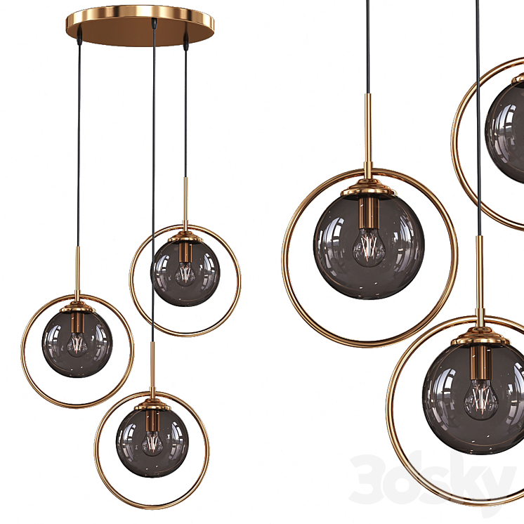 scandinavian loft lamp - Pendant light - 3D model