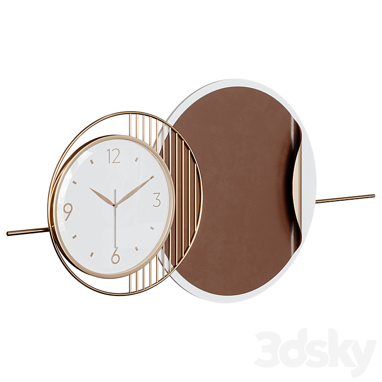 Wall Clock Modern Metal Large Wall Clock - Watches & Clocks - 3D model