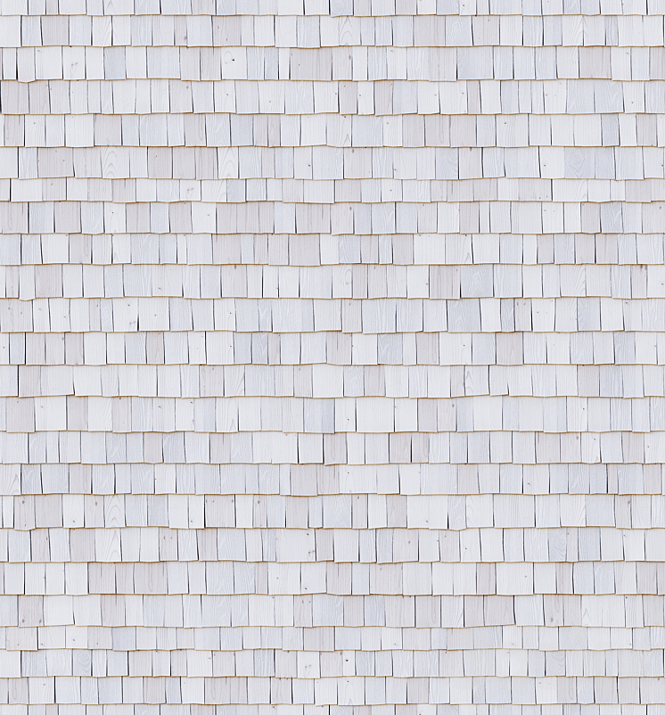 Wood shingle seamless texture white - Wood - 3D model
