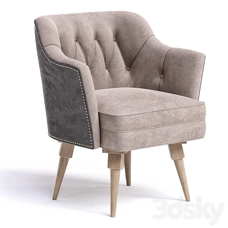 Chair concept chester - Arm chair - 3D model