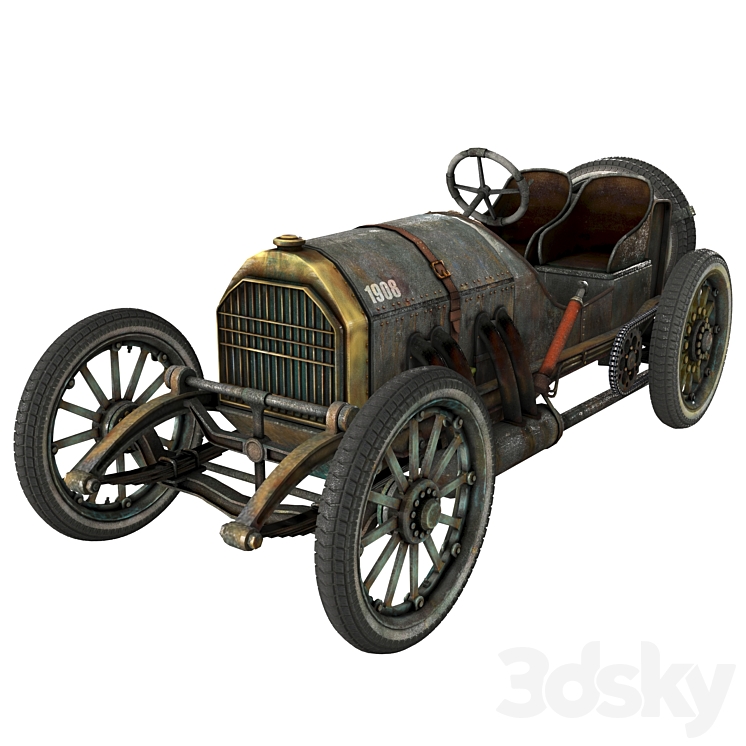 Mercedes GP 1908 - Ground Transport - 3D model
