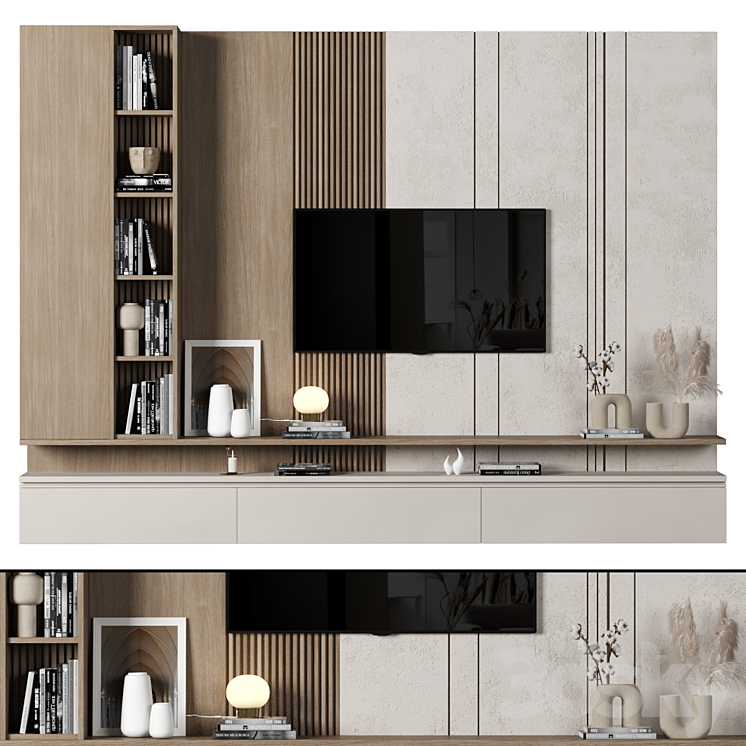 TV Wall 034 - TV Wall - 3D model