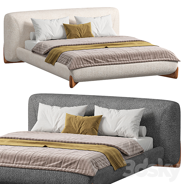 Softbay bed by porada - Bed - 3D model