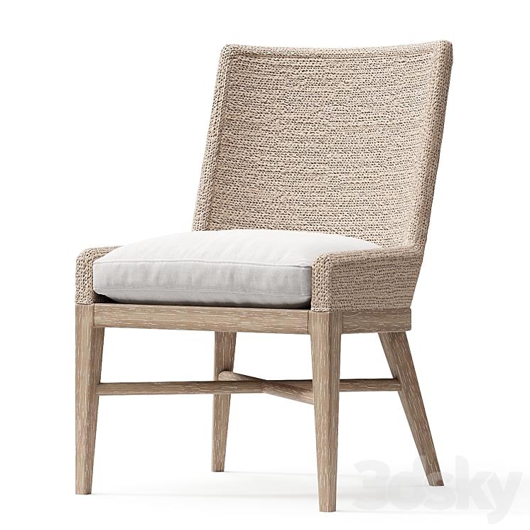 MARISOL SEAGRASS TRACK ARM DINING SIDE CHAIR - Chair - 3D model