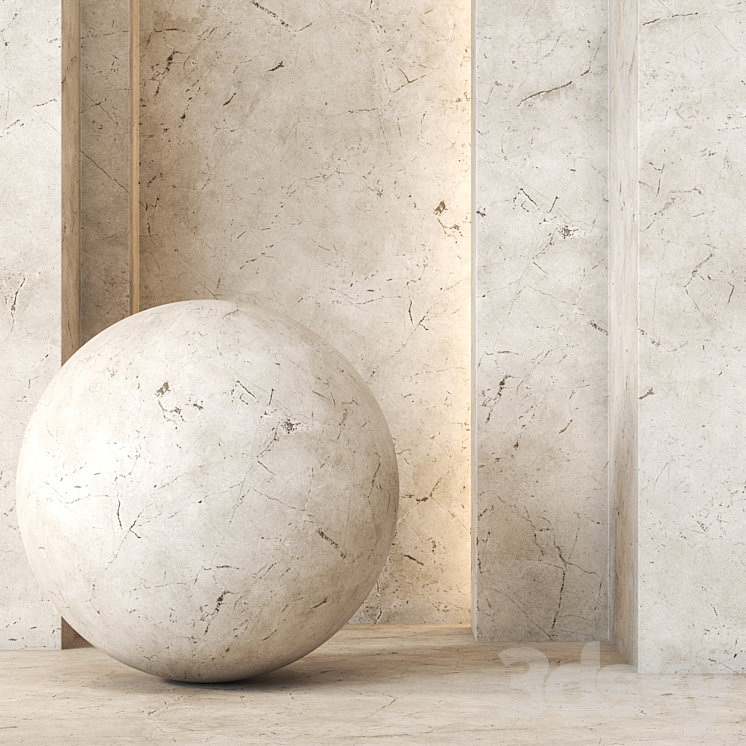 Travertine Texture 4K - Seamless - Stone - 3D model