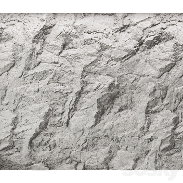 Rock cliff wall №57 - Stone - 3D model