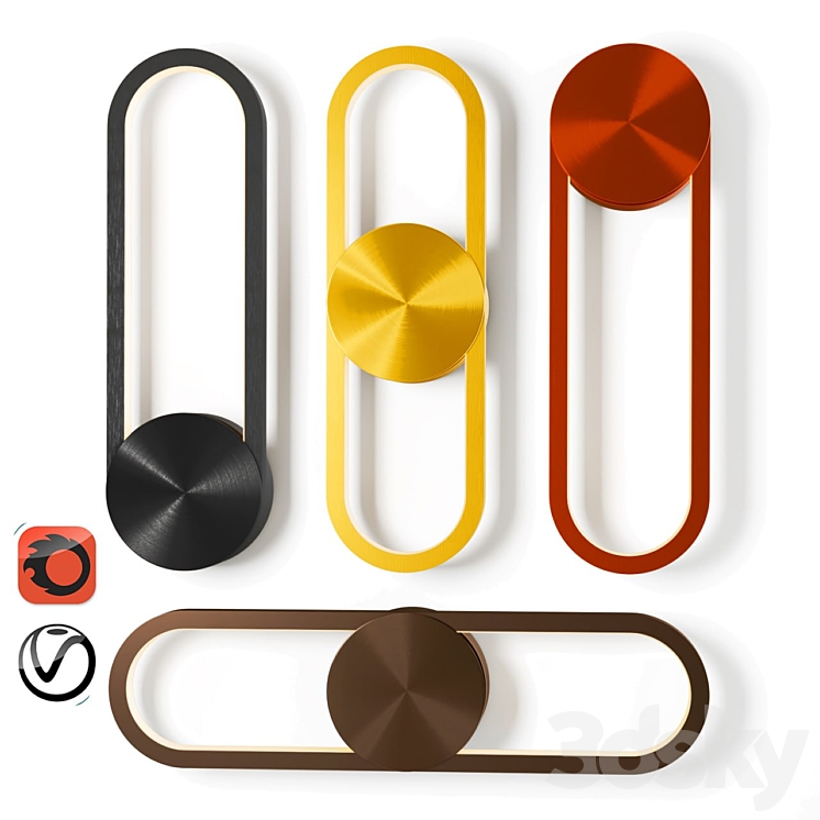 Wall Lamp ALONG by Lampatron - Wall light - 3D model