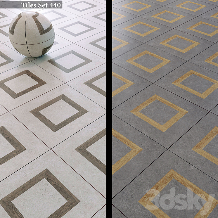 Tiles set 440 - Tile - 3D model