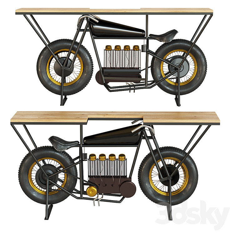 Console Motorbike Black - Console - 3D model
