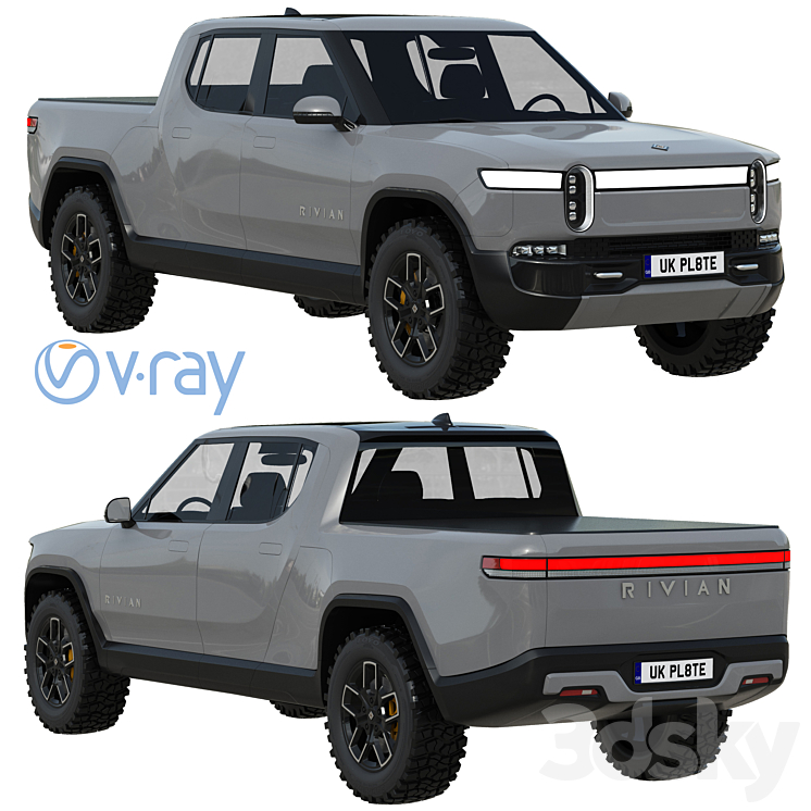 Rivian R1T - Transport - 3D model