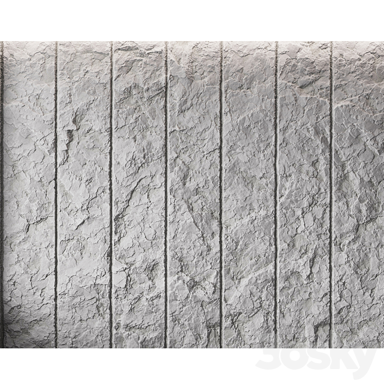 Rock cliff wall №66 - Stone - 3D model