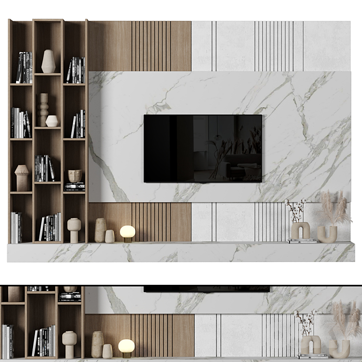 TV Wall 043 - TV Wall - 3D model