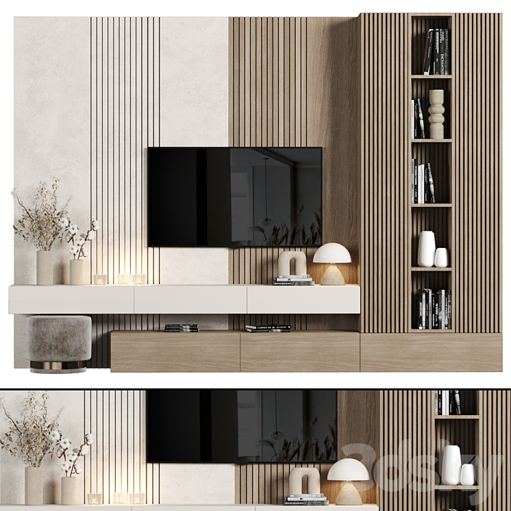 TV Wall 050 - TV Wall - 3D model