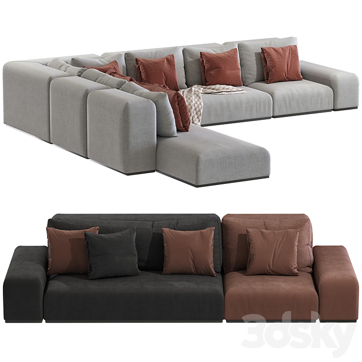 Modern Sofa MONSIEUR MODULAR 43 - Sofa - 3D model